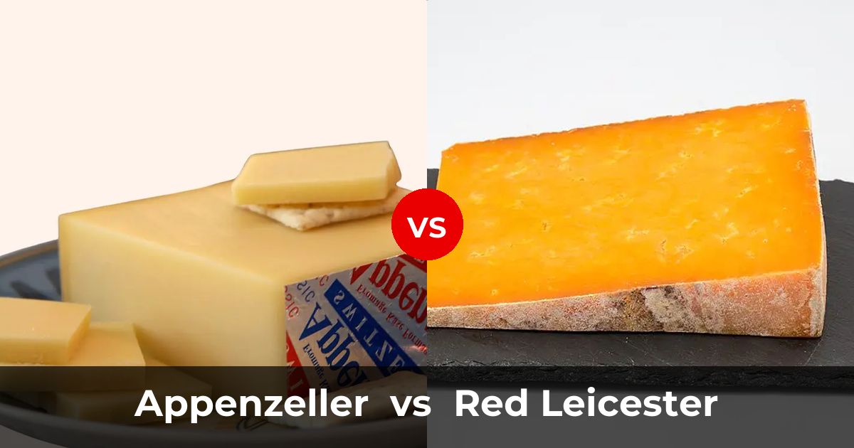 Appenzeller Cheese vs Red Leicester Cheese: What's the Difference ...