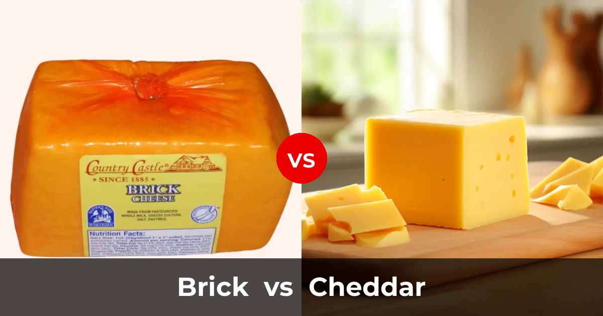 Brick Cheese vs Cheddar Cheese: What's the Difference? | Taste, Texture ...