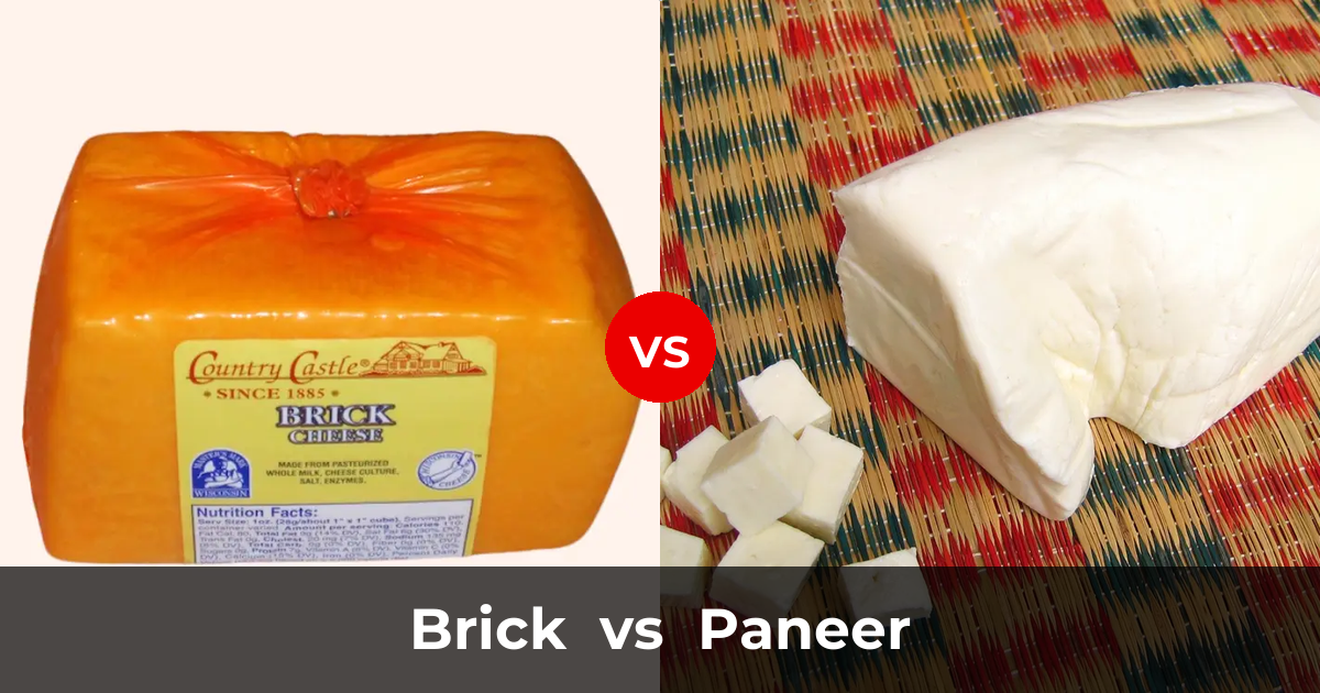Brick Cheese vs Paneer Cheese: What's the Difference? | Taste, Texture ...