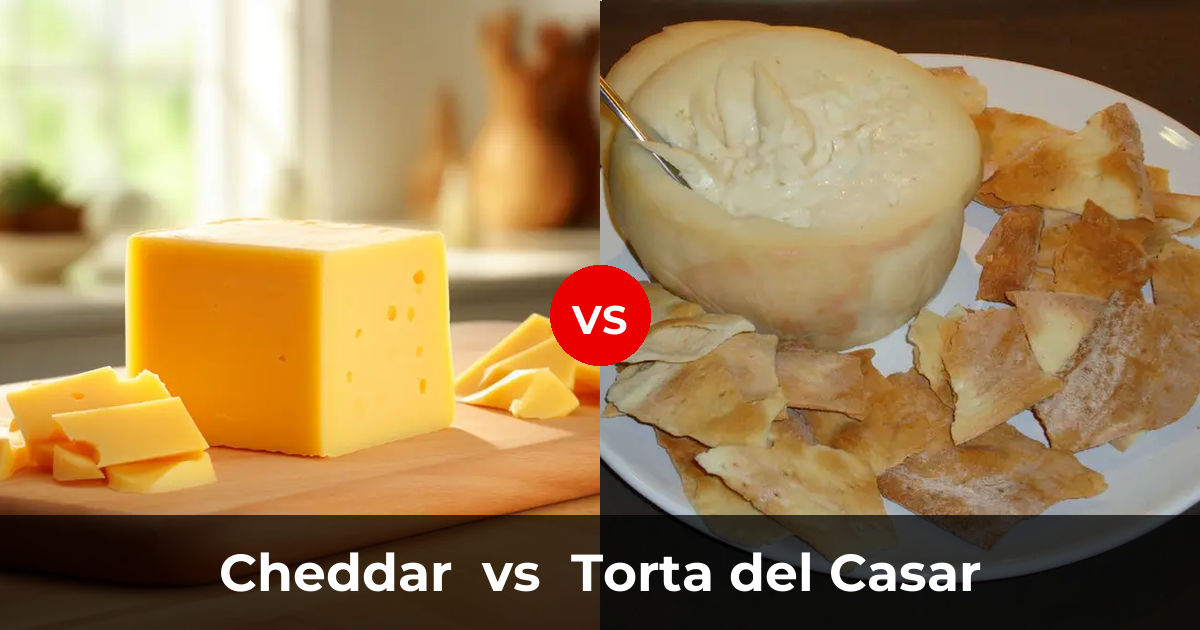 Cheddar vs Torta del Casar: What's the Difference? - AnyCheese
