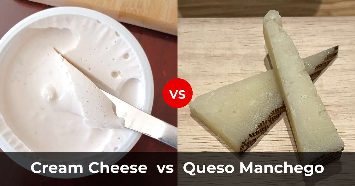 Cream Cheese vs Queso Manchego: What's the Difference? | Taste, Texture ...