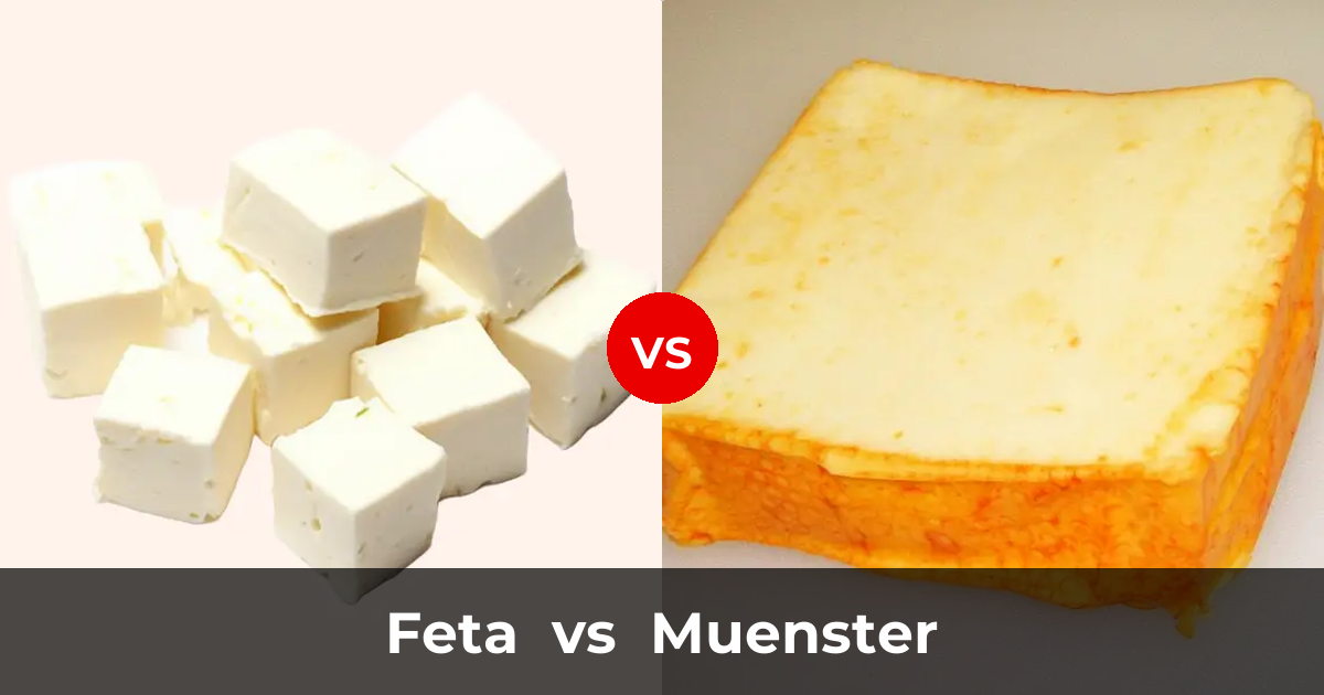 Feta Cheese vs Muenster Cheese: What's the Difference? | Taste, Texture ...