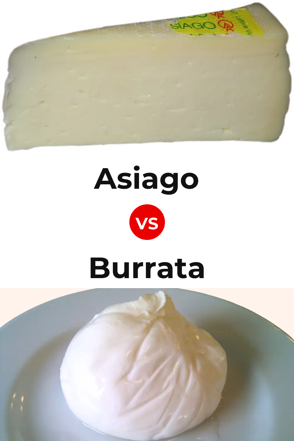 Asiago Cheese vs Burrata Cheese: What's the Difference? | Taste ...