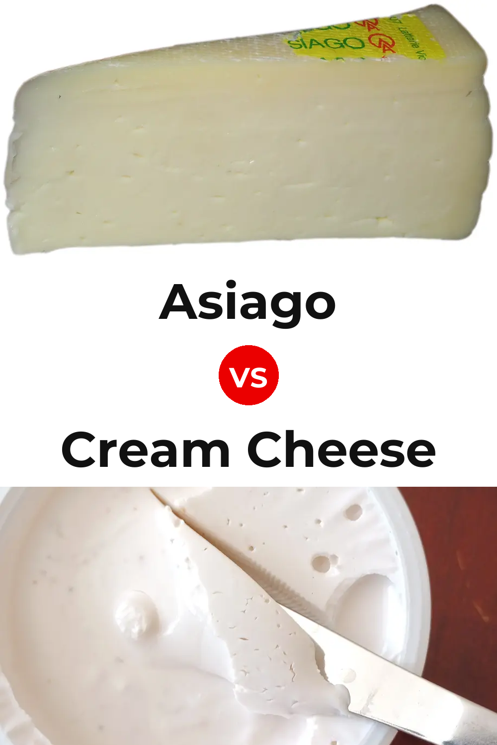 Asiago vs Cream Cheese: What's the Difference? - AnyCheese