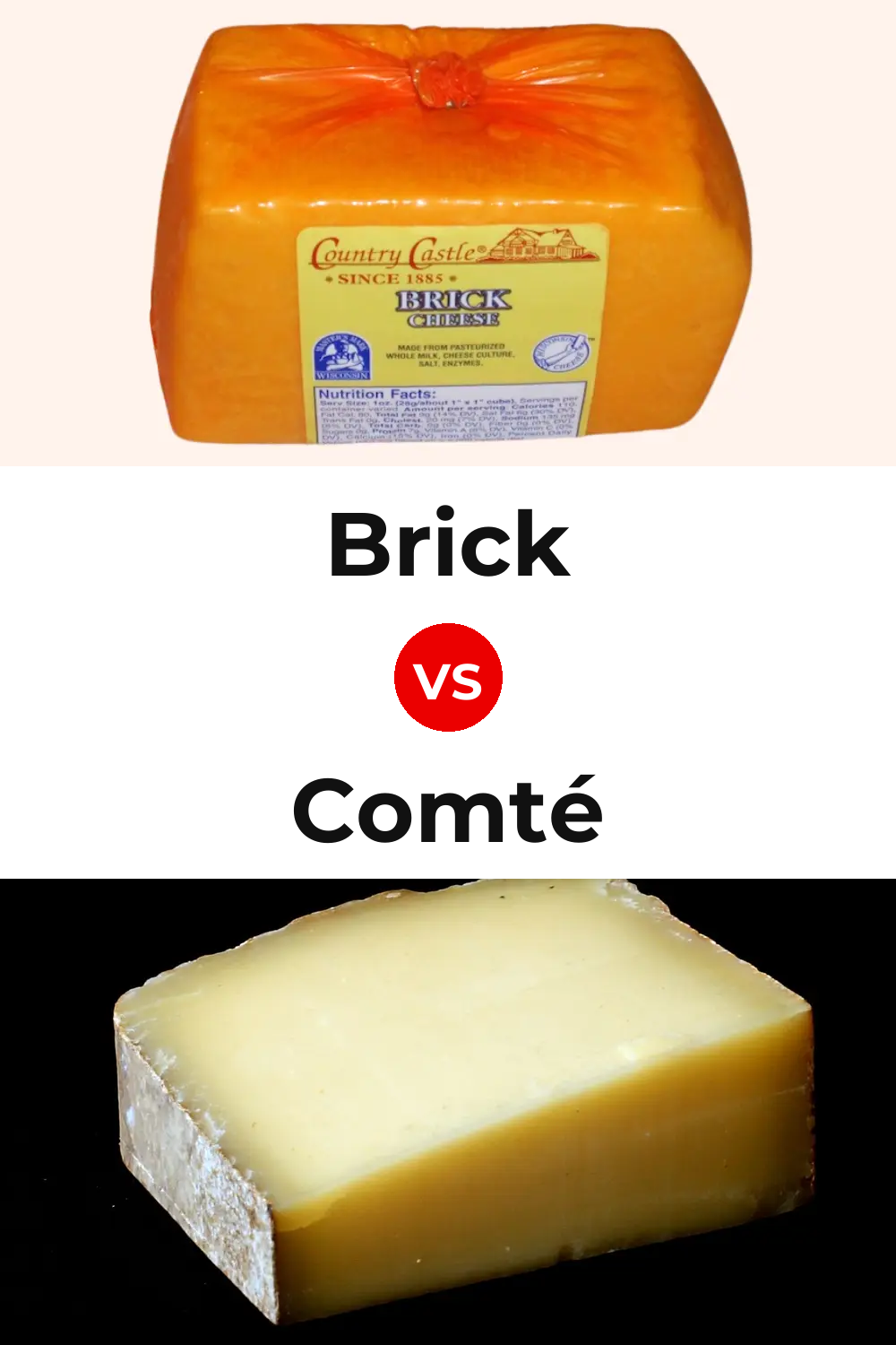 Brick Cheese vs Comté Cheese: What's the Difference? | Taste, Texture ...