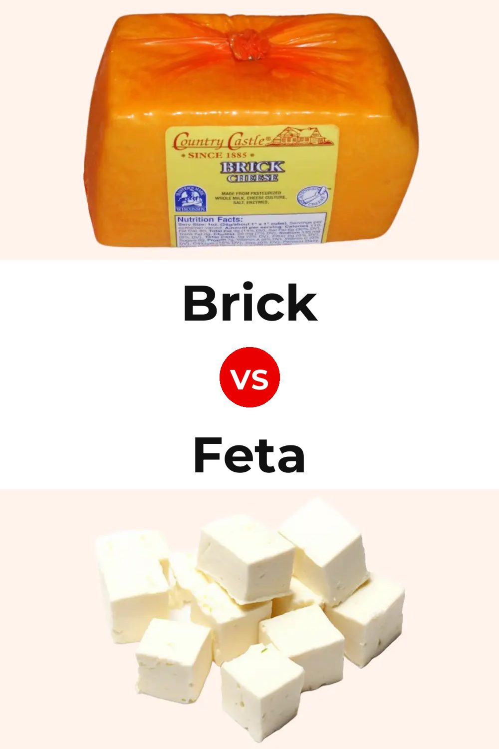 Brick Cheese vs Feta Cheese: What's the Difference? | Taste, Texture ...