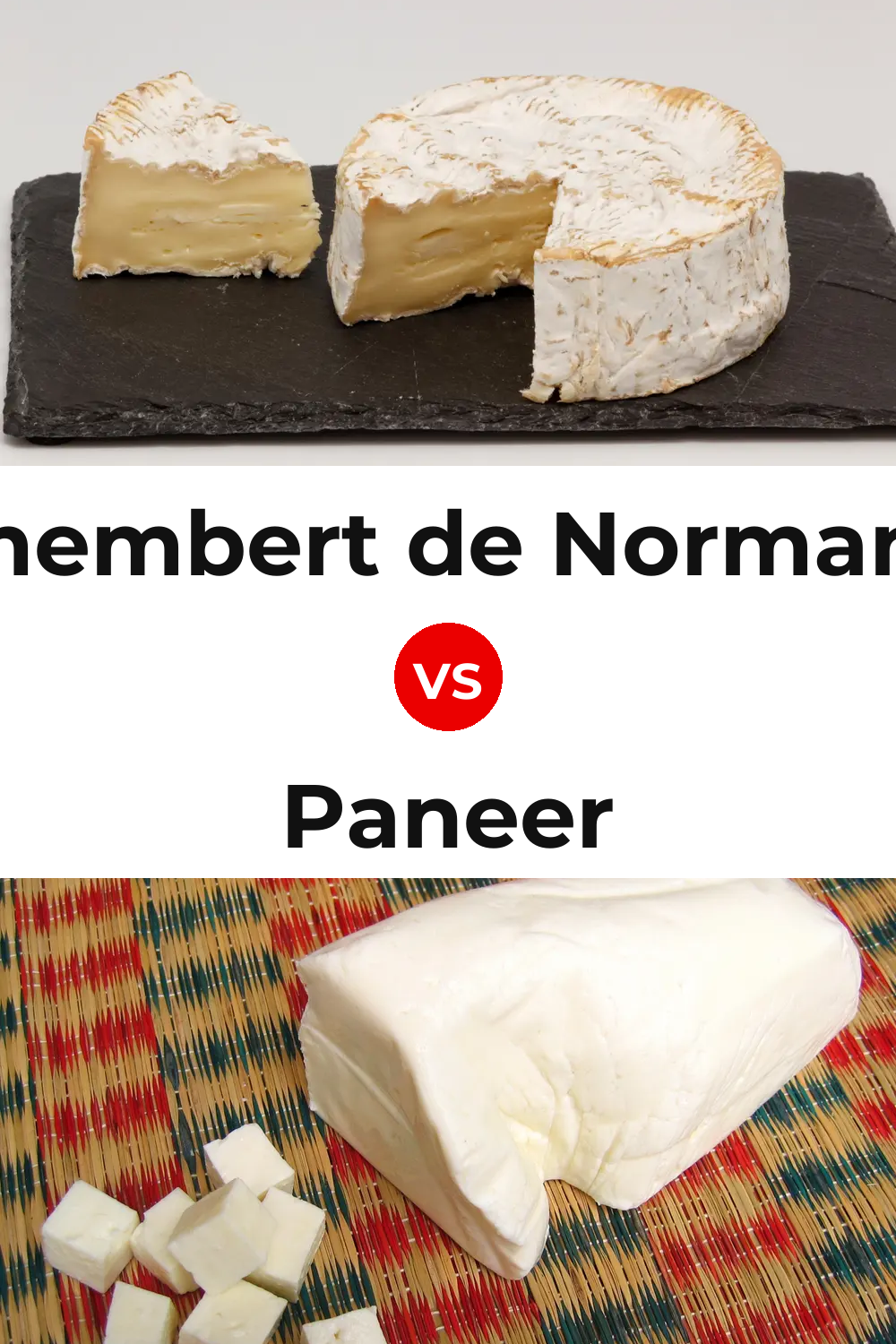 Camembert de Normandie Cheese vs Paneer Cheese: What's the Difference ...