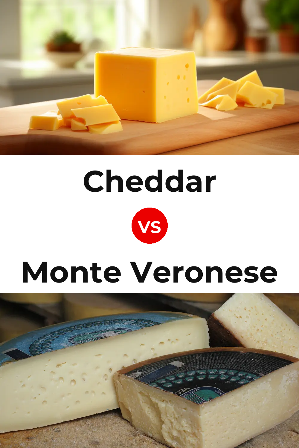 Cheddar vs Monte Veronese: What's the Difference? - AnyCheese