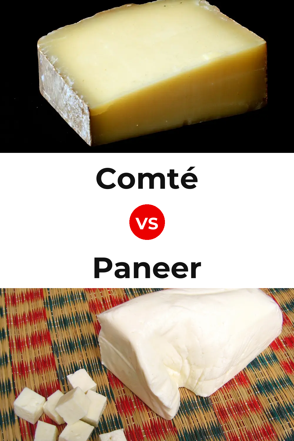Comté Cheese vs Paneer Cheese: What's the Difference? | Taste, Texture ...