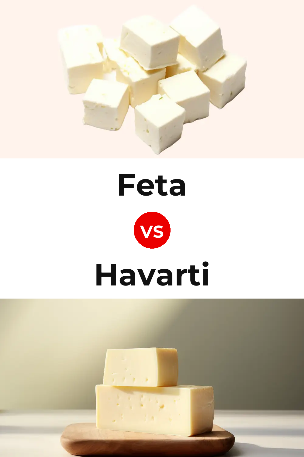 Feta Cheese vs Havarti Cheese: What's the Difference? | Taste, Texture ...