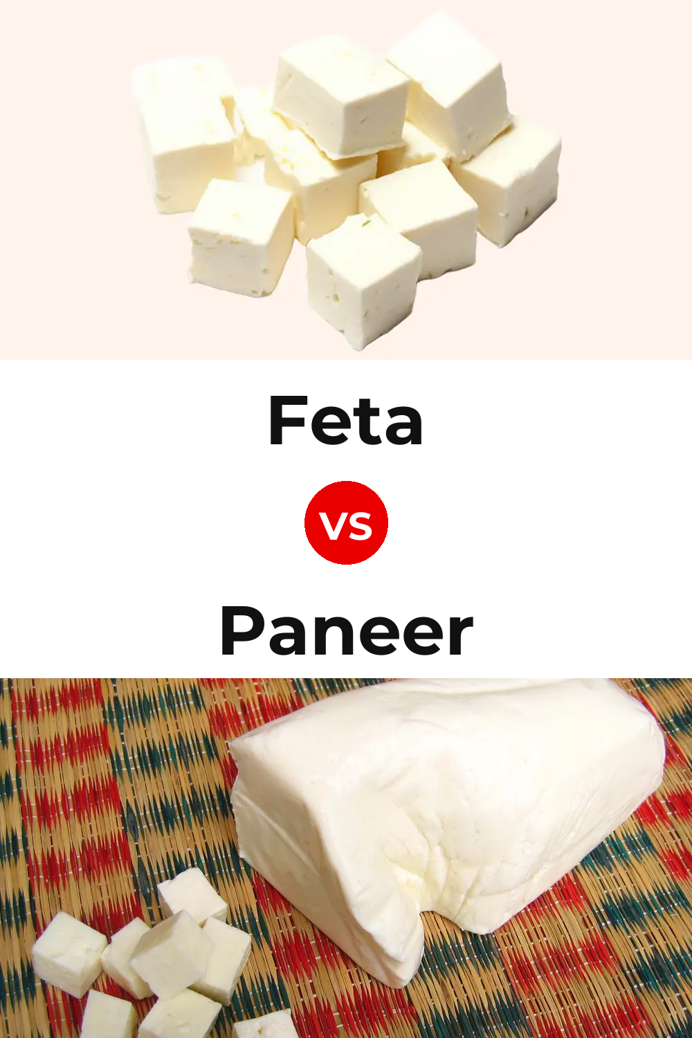 Feta Cheese vs Paneer Cheese: What's the Difference? | Taste, Texture ...