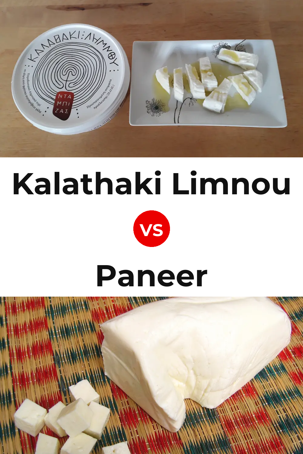 Kalathaki Limnou vs Paneer: What's the Difference? - AnyCheese